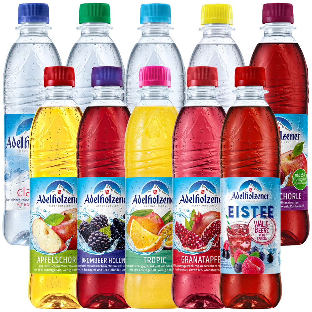 Adelholzener PET Getränke Paket 60 Liter | Limonaden | Limo & Schorlen ...